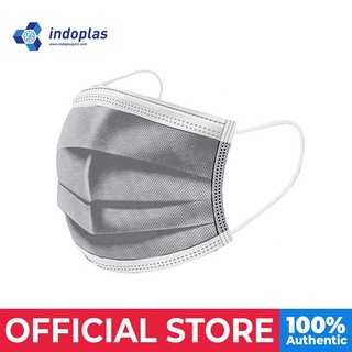 Indoplas Disposable Face Mask 3-Ply Earloop- Black - 1 box (50 pcs ...
