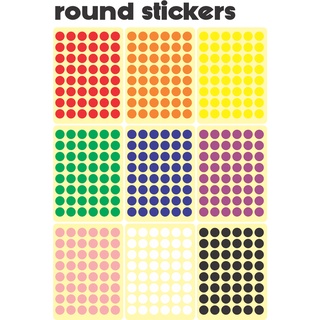 850pcs/sheet colored sticker round 6mm (millimeters) circle sticky dots ...
