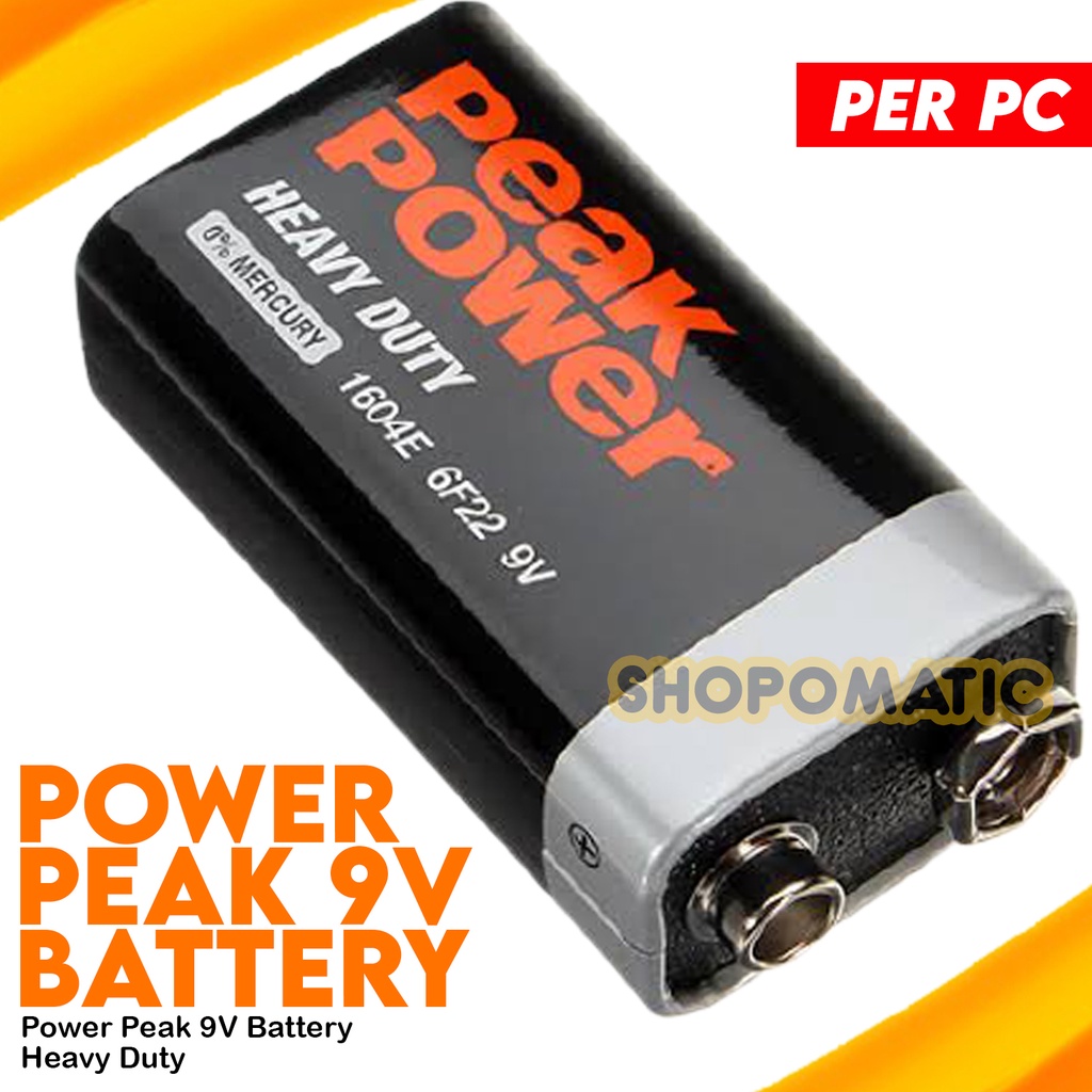 Original 9V battery PEAK POWER 9 VOLTS 9 VOLT | Shopee Philippines