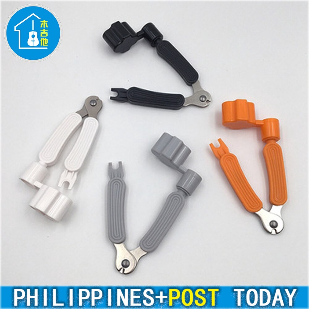 3 in 1 Guitar Peg String Winder + String Pin Puller + String Cutter ...