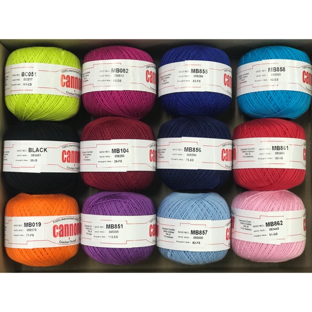 Cannon 100% mercerized cotton crochet thread | Shopee Philippines