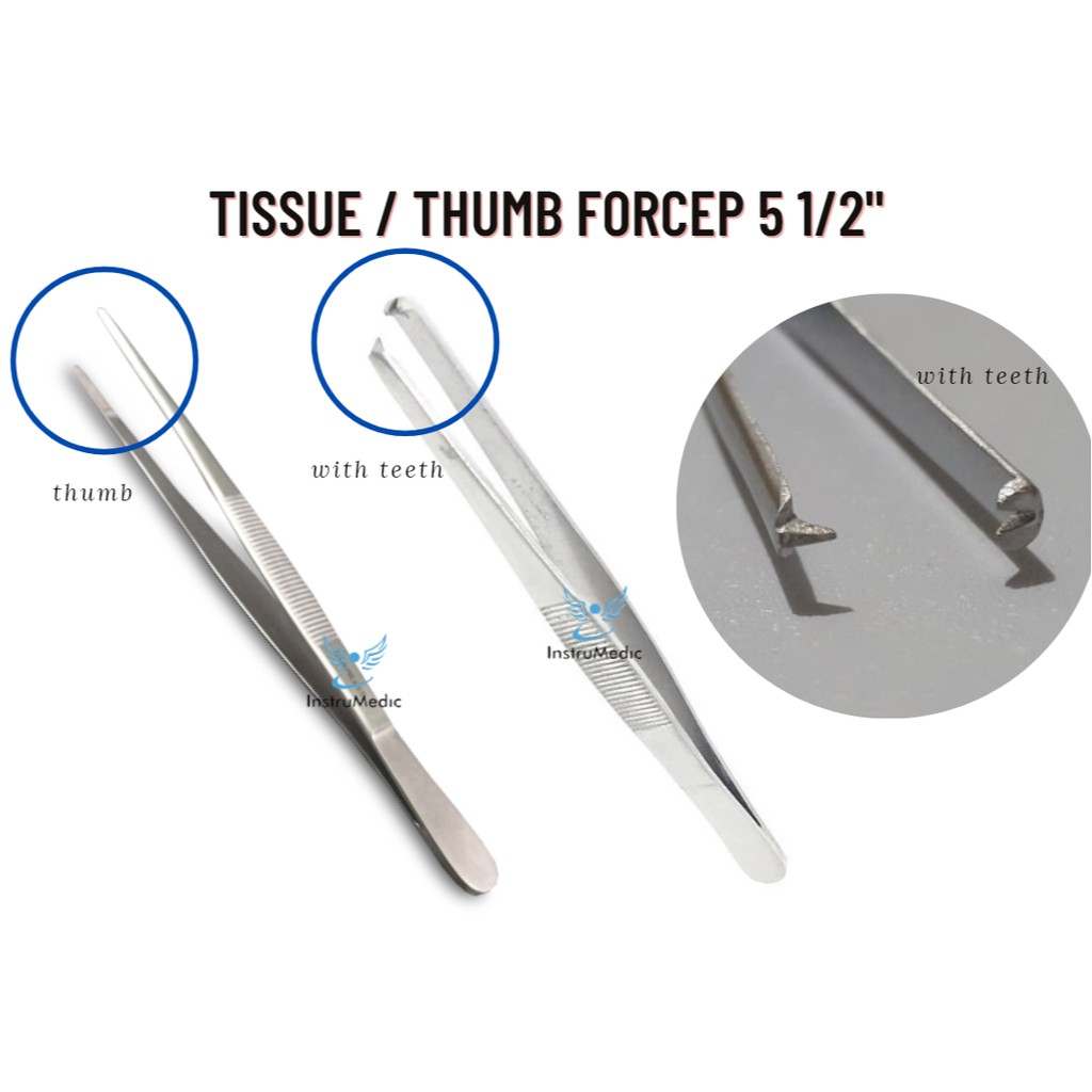 INS@Tissue / THUMB forcep 5 1/2" Brand: Secheron | Shopee Philippines