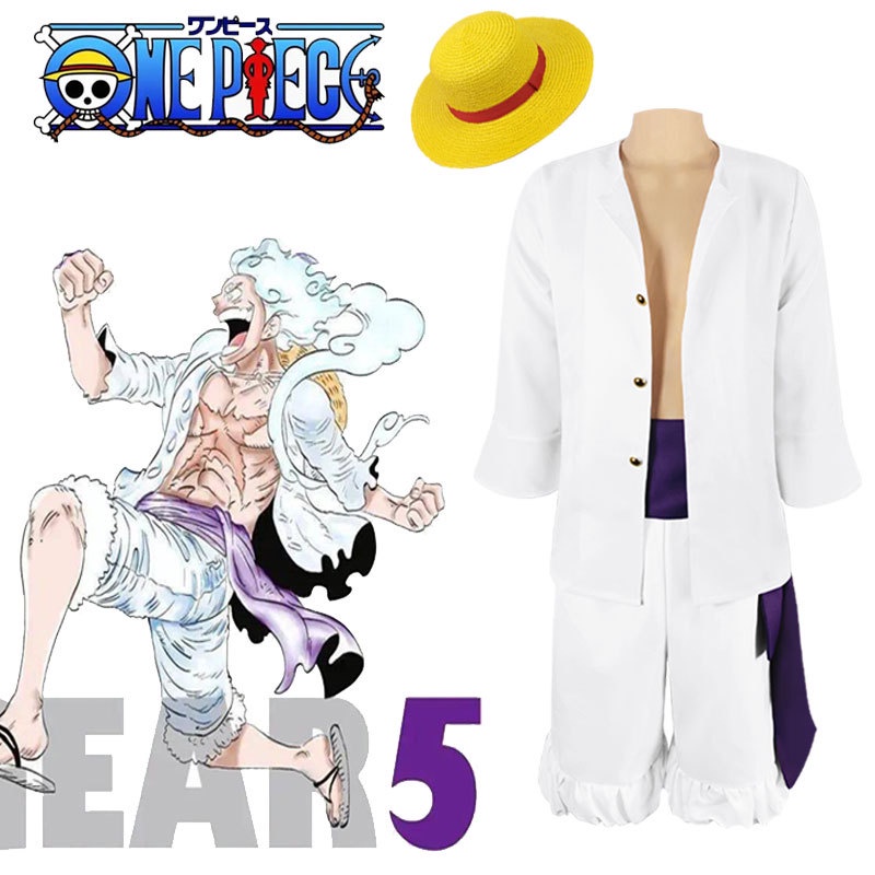 One Piece Luffy Cosplay Sun God Nika Luffy Cosplay Luffy Clothes Shirt ...