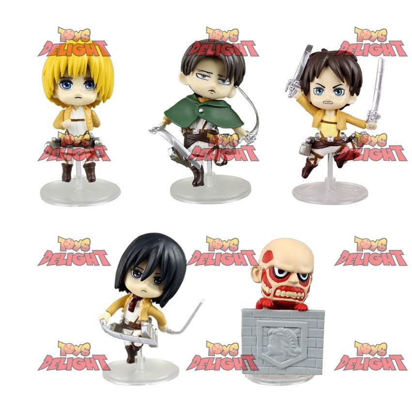 AOT Attack on Titan Levi Eren 5pcs mini figure set | Shopee Philippines
