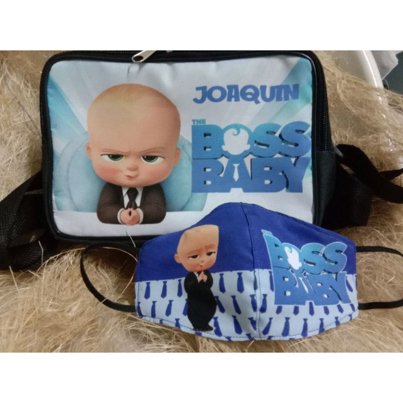 Boss Baby Small Sling Bag with Kids Mask | Shopee Philippines