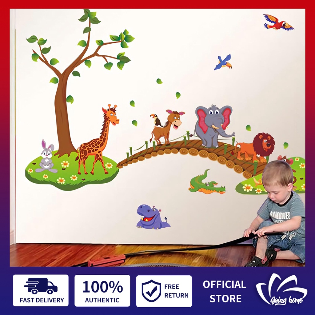 Wall Stickers for Room Kids Animals Wallpapers Large Size Waterproof ...