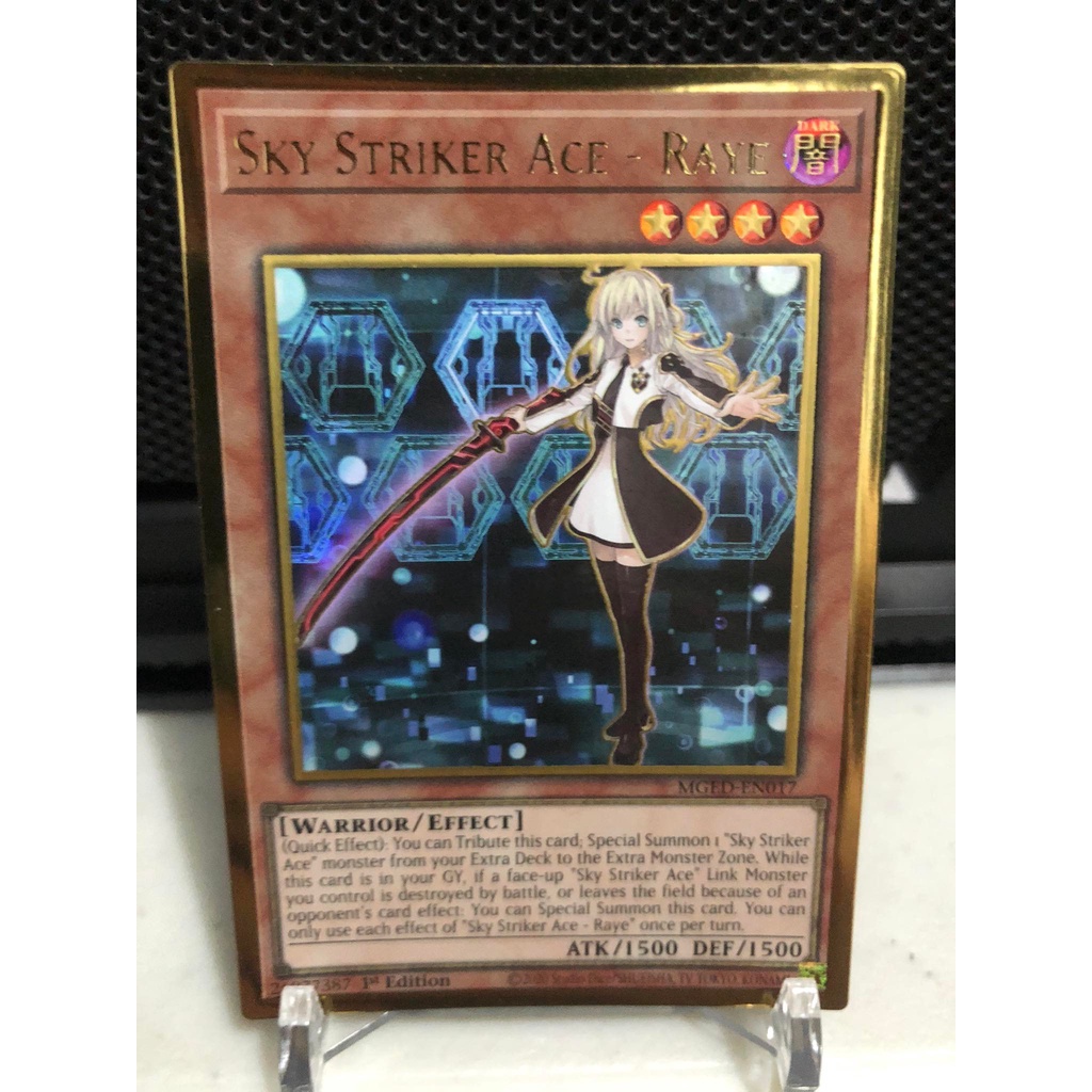 Sky Striker Ace - Raye - MGED-EN017 - Premium Gold Rare 1st Edition | Shopee Philippines