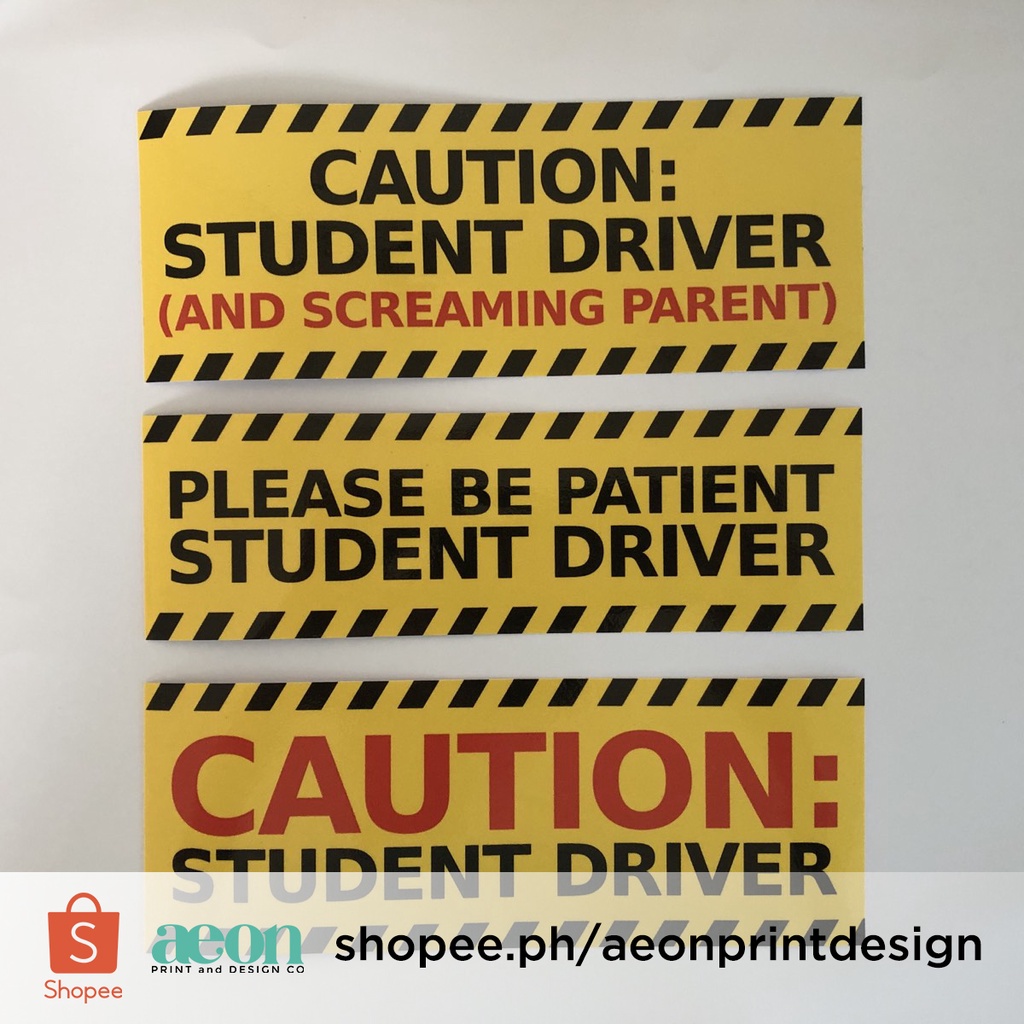 STUDENT DRIVER CAR DECAL | Shopee Philippines