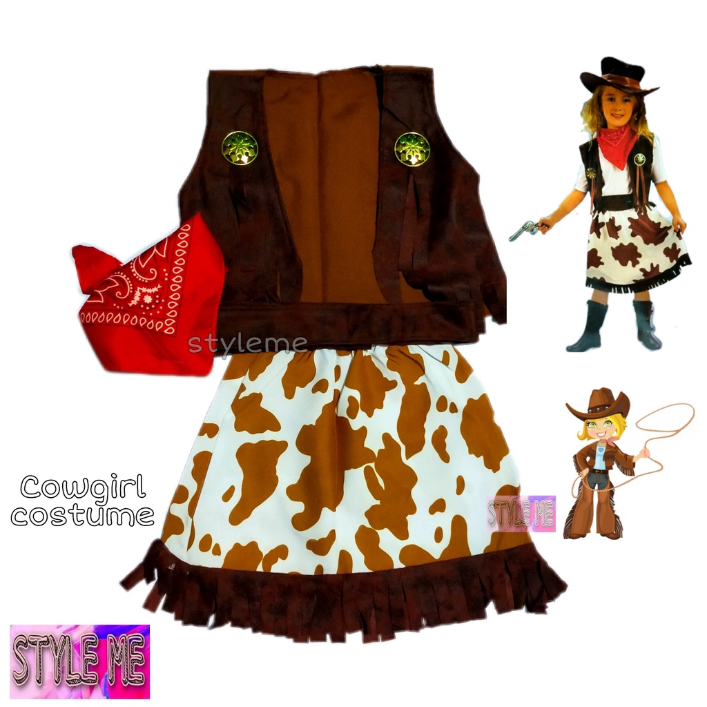Farm Western Cowgirl Costume Cosplay Role play Birthday Party or Any ...