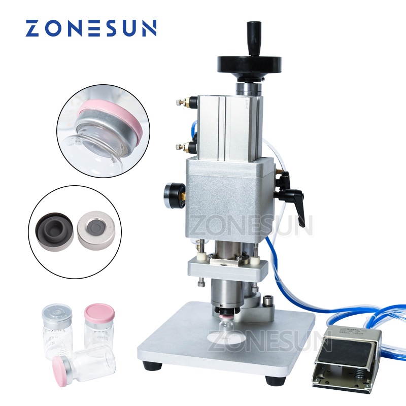 ZONESUN Pneumatic Oral Liquid Solution Penicillin Bottle Capper ...