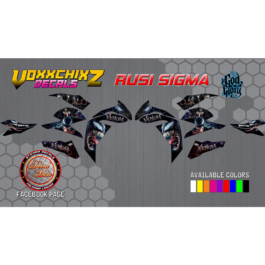 RUSI SIGMA 250 DECAL STICKER, FULL BODY DECALS, VENOM | Shopee Philippines