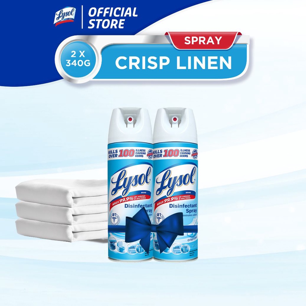 Lysol Disinfectant Spray Crisp Linen 340g Twin Pack | Shopee Philippines