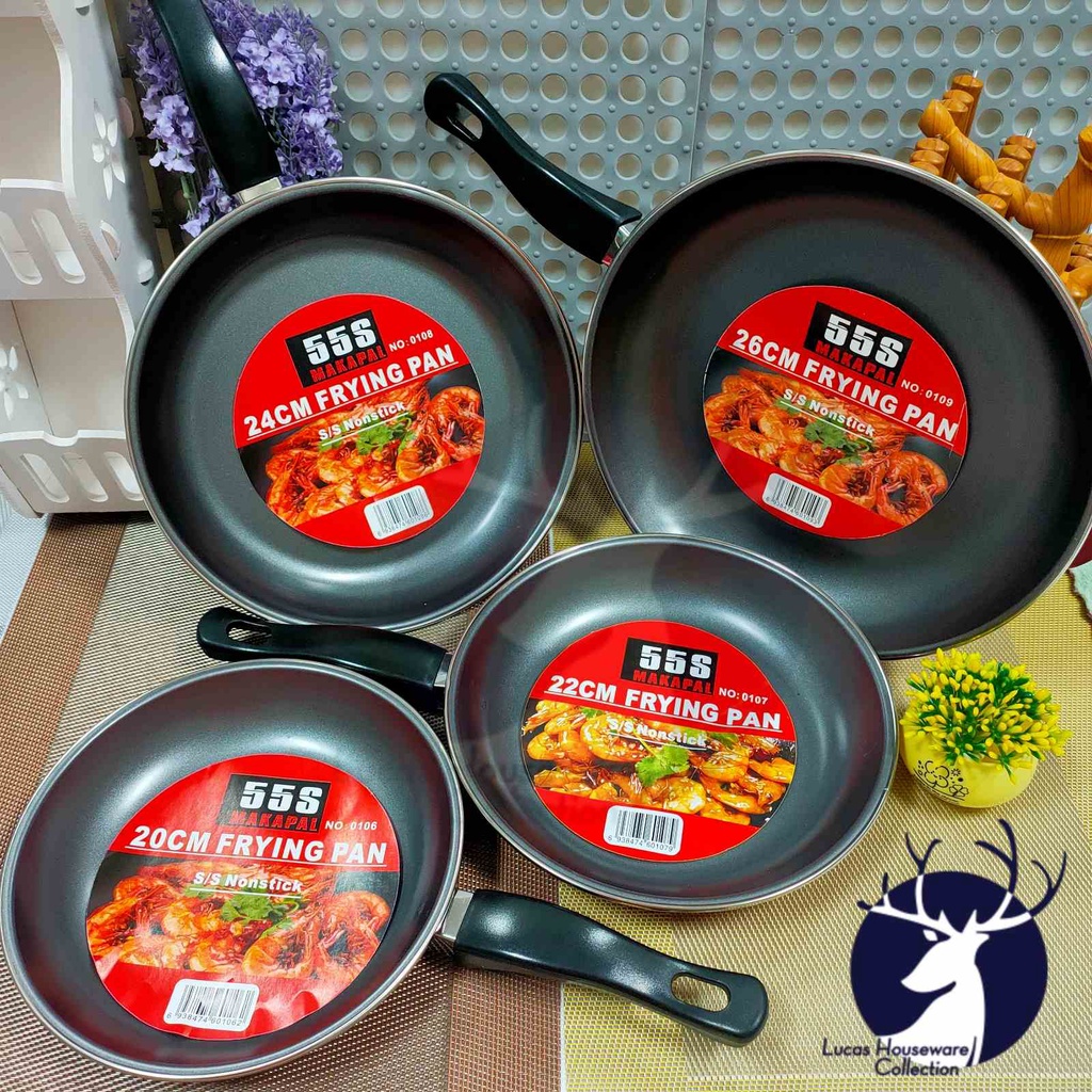 STAINLESS STEEL NON-STICK FRYING PAN COOK WARE (EASY TO CLEAN) WOK STIR ...
