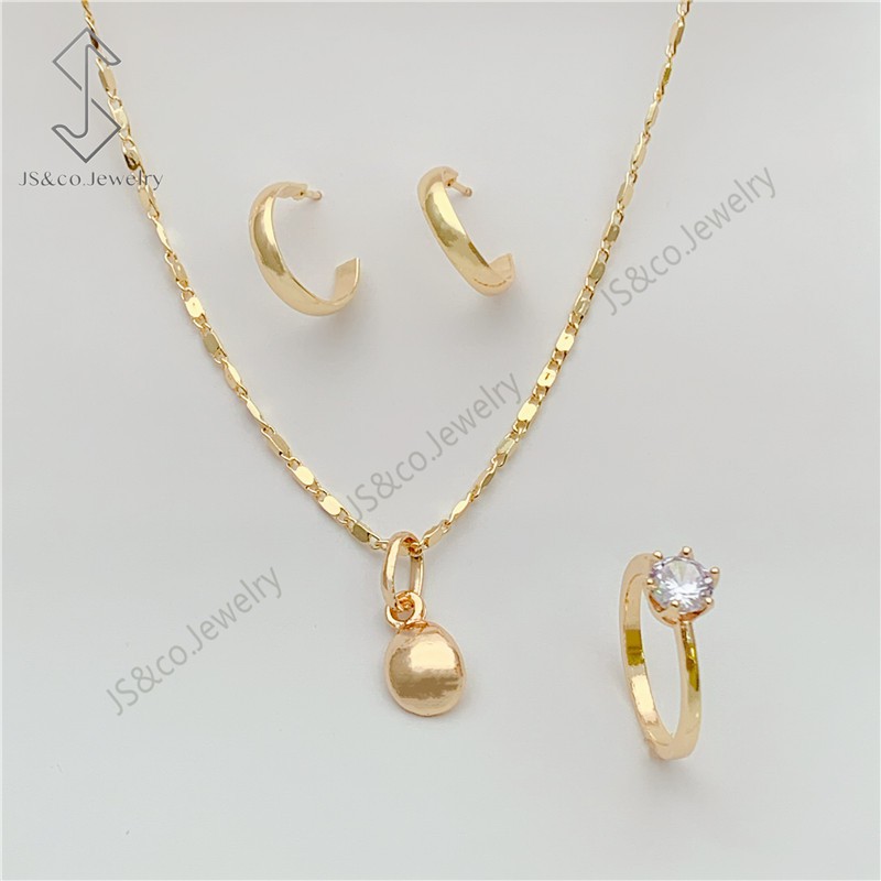 JS&CO jewelry 18K Gold Plated 3in1 Jewelry Set For Women set-46 ...