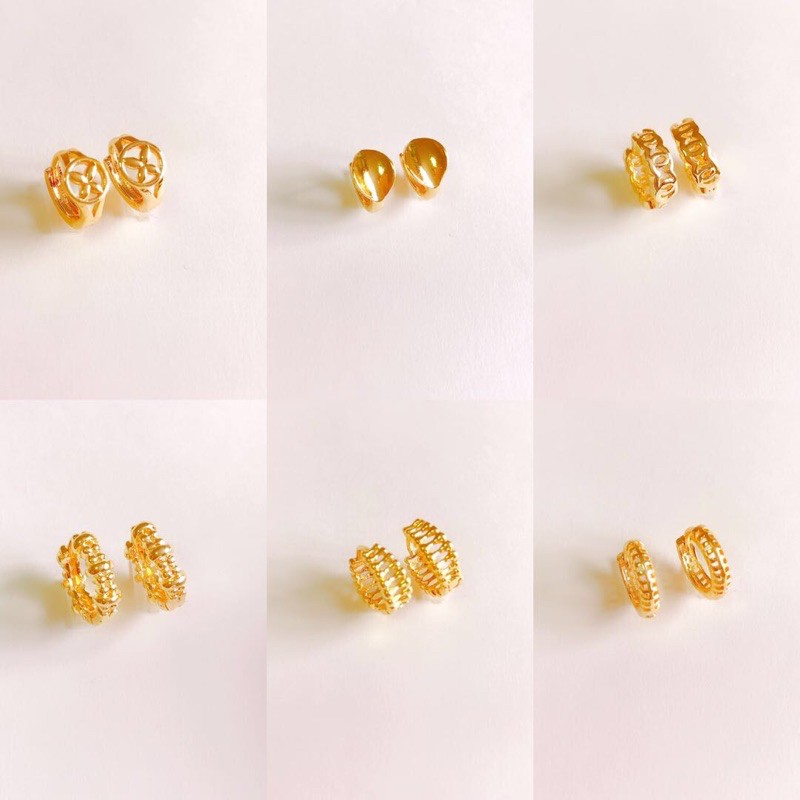 Ly fashion jewelry 14k 4pairs 99 Bangkok earring gold plated hikaw ...