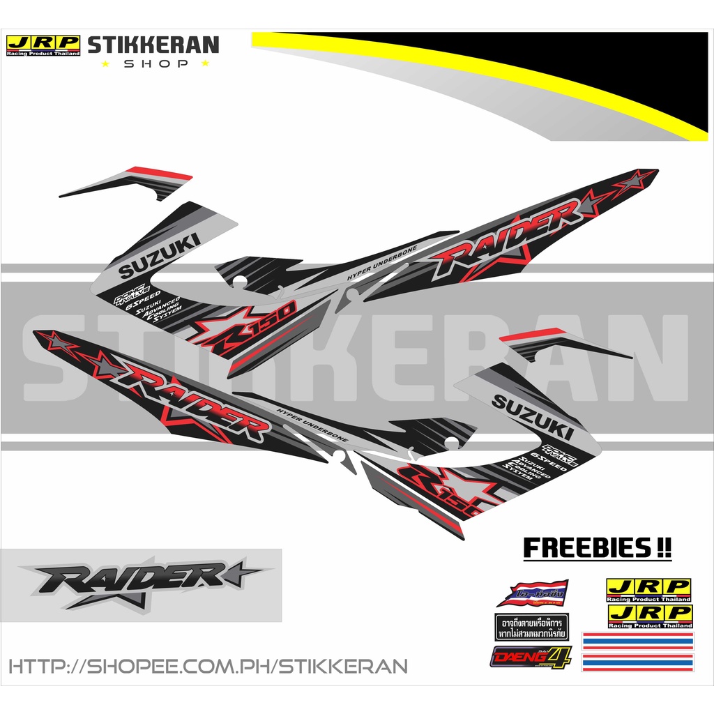 SUZUKI RAIDER 150 STOCK DECAL STAR | Shopee Philippines