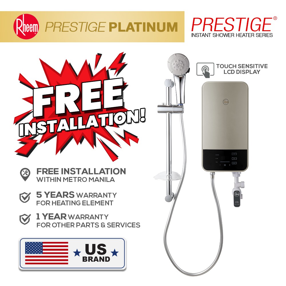Rheem Prestige Platinum Rtle 35p 1 Instant Water Heater 3 5kw Shopee