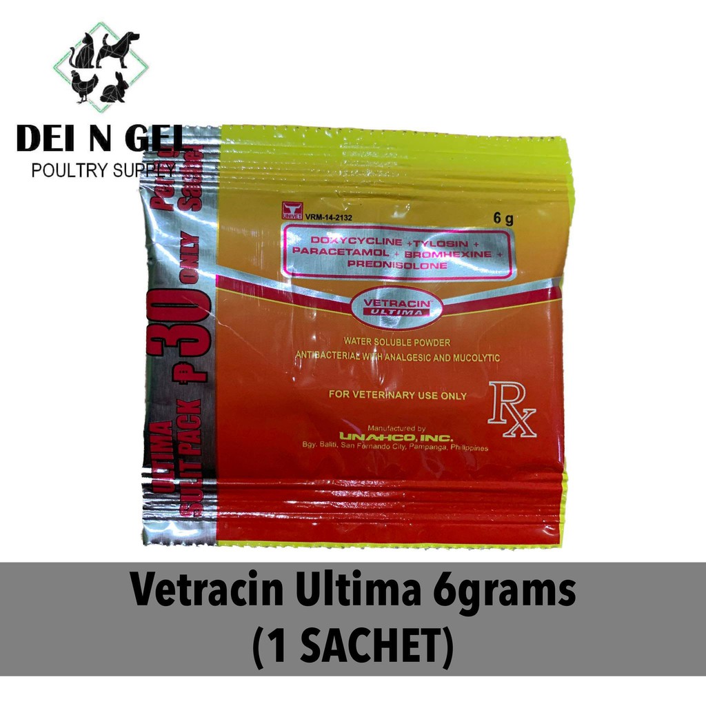 Excellence Vetracin Ultima 6g for gamefowl & swine (1 SACHET) | Shopee ...