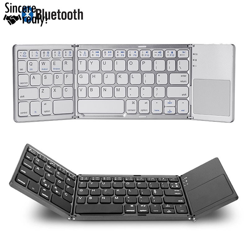SIN Wireless Bluetooth Foldable Keyboard Lipat Touchpad | Shopee ...