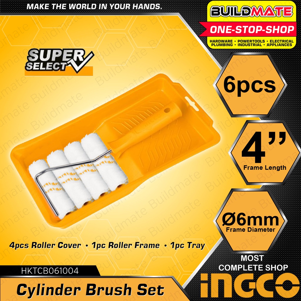 Ingco 6 in 1 Cylinder Paint Roller Brush 6in1 Set HKTCB061004 AUTHENTIC ...