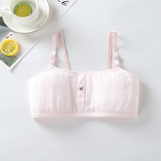 7-17 Years Girls Training Bra Soft Cotton Baby Bra Solid Color ...