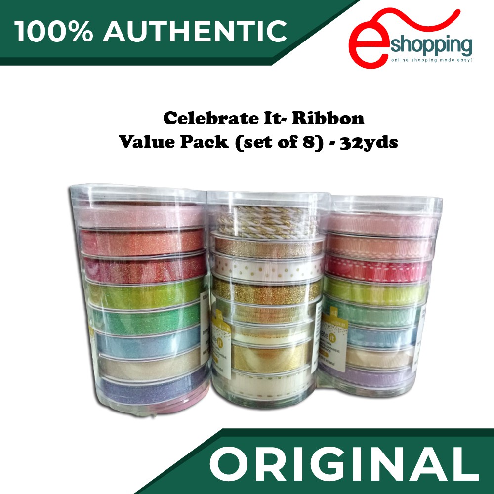 Celebrate It- Ribbon - Value Pack (set of 8) (mixed colors) 32yds ...