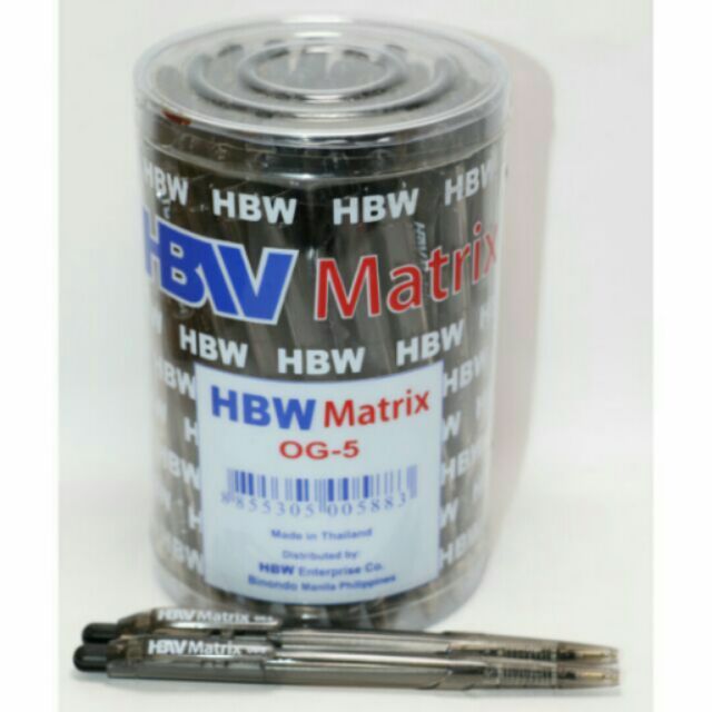 HBW Matrix retractable ball pen 50pcs | Shopee Philippines