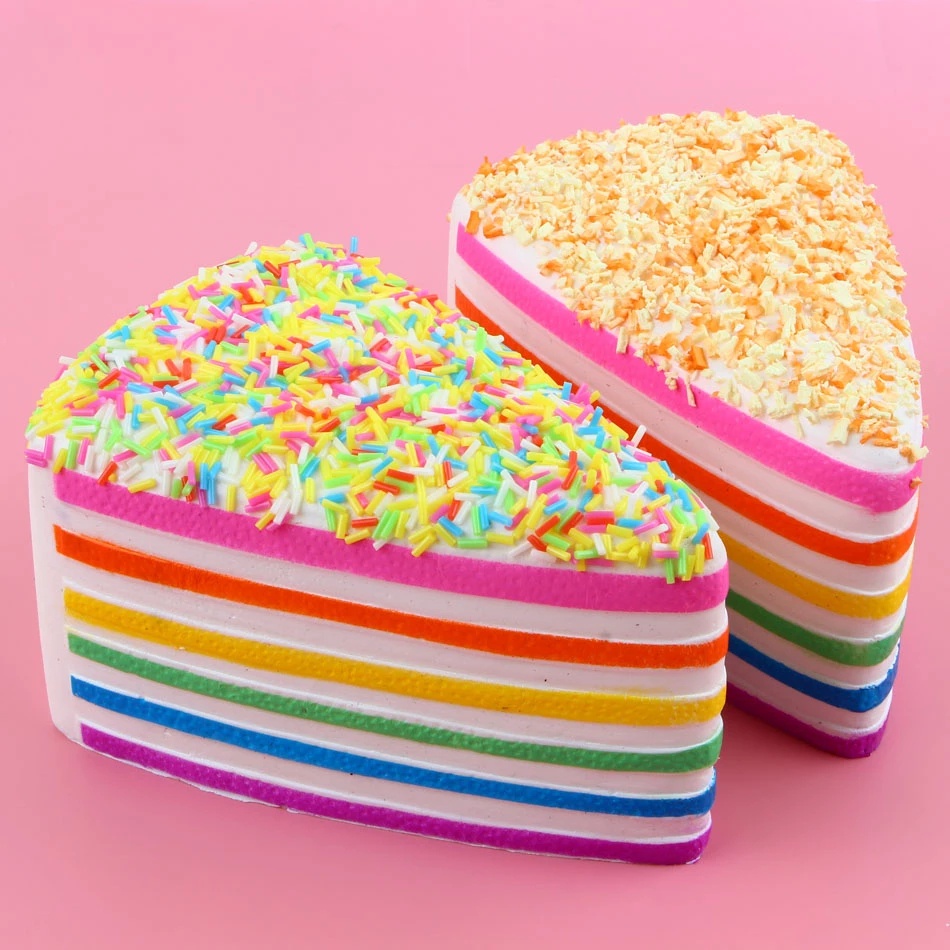 Super Slow Rising Squishy Jumbo Rainbow Cake Squishy toy | Shopee ...