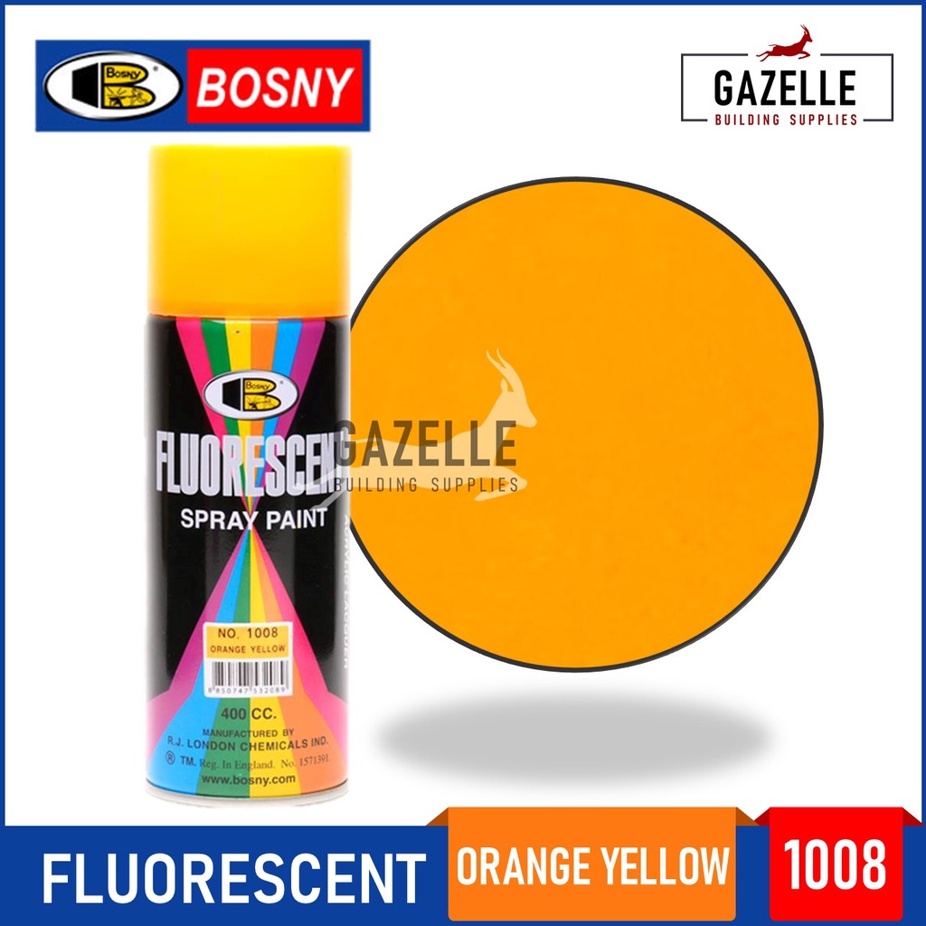 Bosny Fluorescent Acrylic Spray Paint - 1008 Orange Yellow | Shopee ...