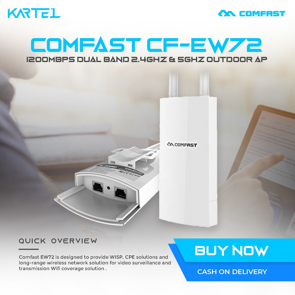 COMFAST CF EW72 1200Mbps Dual Band Outdoor Antenna | Shopee Philippines