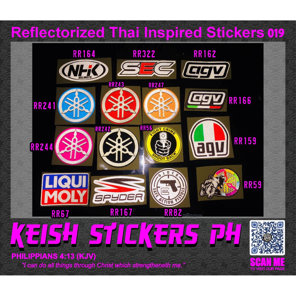 Thai Inspired Reflectorized Stickers 019 | Shopee Philippines