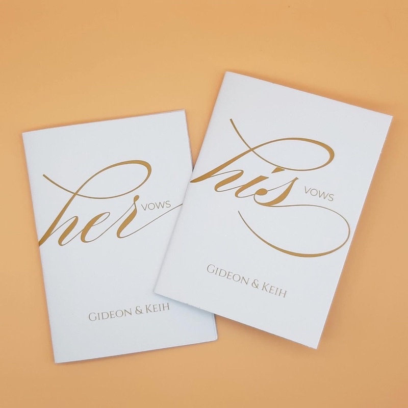 His and Her Personalized Wedding Vow Booklet | Shopee Philippines