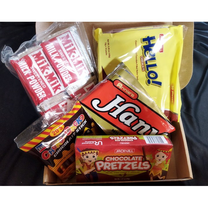 90s pinoy box of sweets | mikmik, hany, choko choko, pretzels, hello ...
