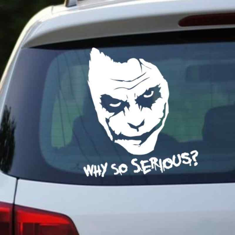 Joker Why So Serious Car Vinyl Decal Funny Car Truck Sticker Mechanic ...