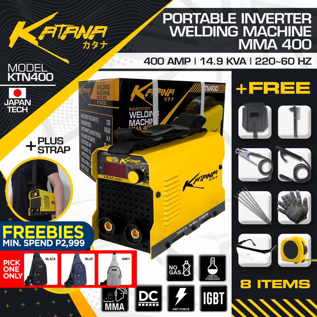 KATANA Japan Tech Portable Inverter Welding Machine MMA400 400 Amp ...