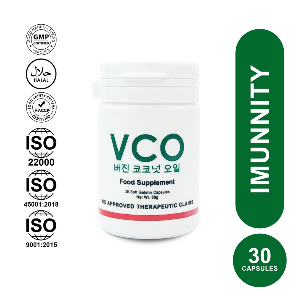 VCO Food Supplement Gelatin Capsules Net wt 60g | Shopee Philippines
