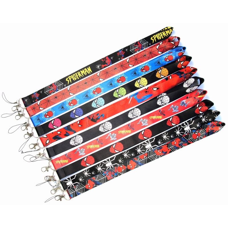 Spider Man Lanyard Mobile Phone strap Neck Lanyard For ID Card Holder ...