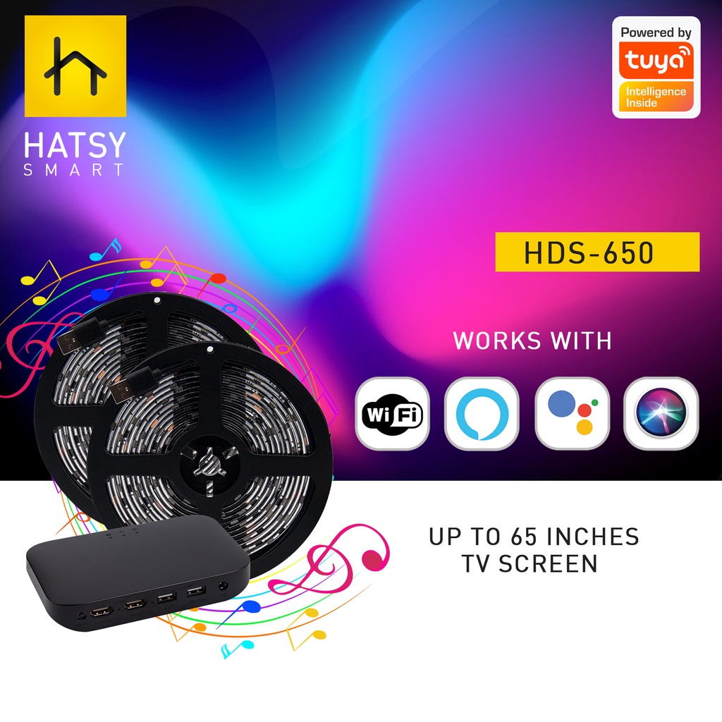 HATSY - IMMERSION HDMI TV SYNC BOX KIT, DREAM COLOR, MOVIE SYNC, IP20 ...