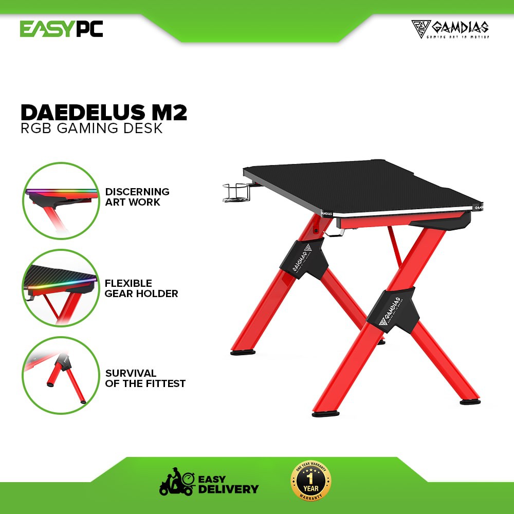 Gamdias Daedelus M2 RGB Gaming Desk 14BAN GADA2109 | Shopee Philippines