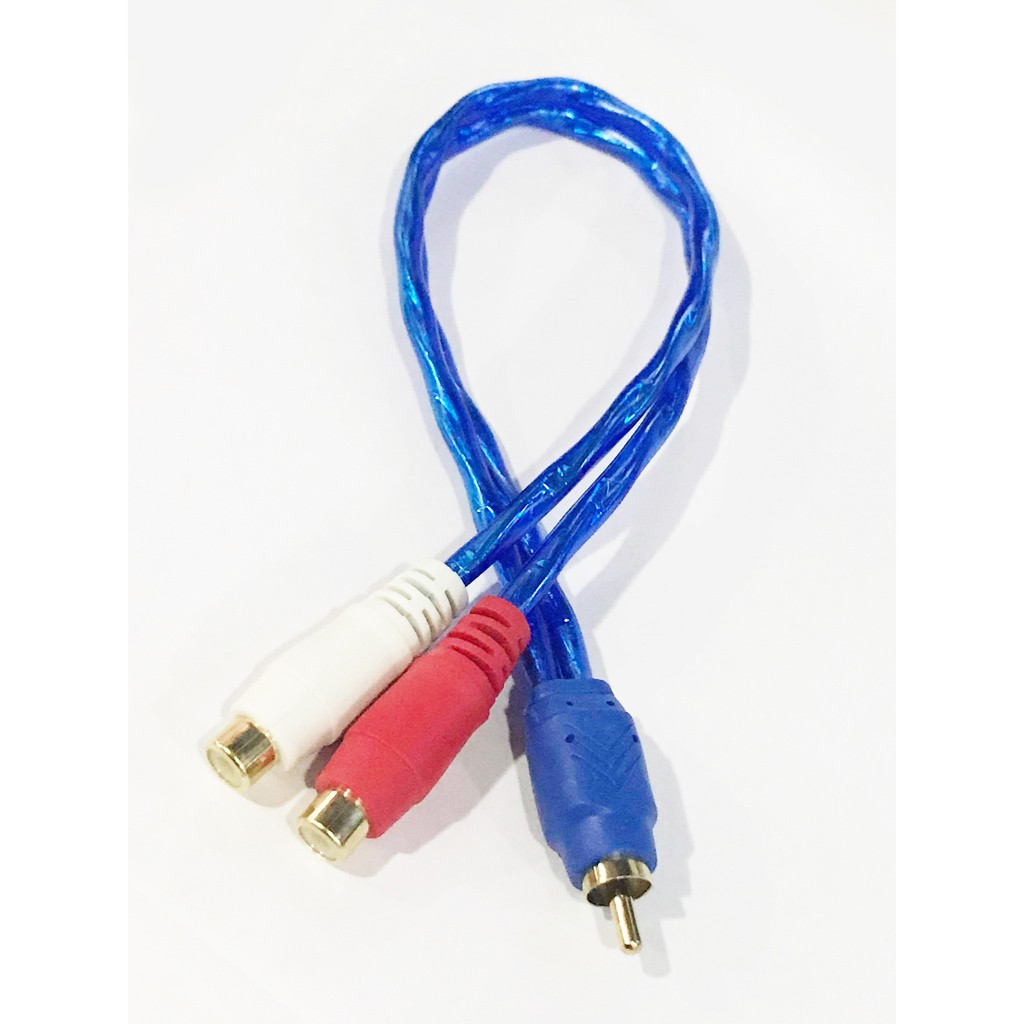 High Quality Rca Audio Cable Y Adapter Splitter 1male Plug To 2female Jack Cable Durable