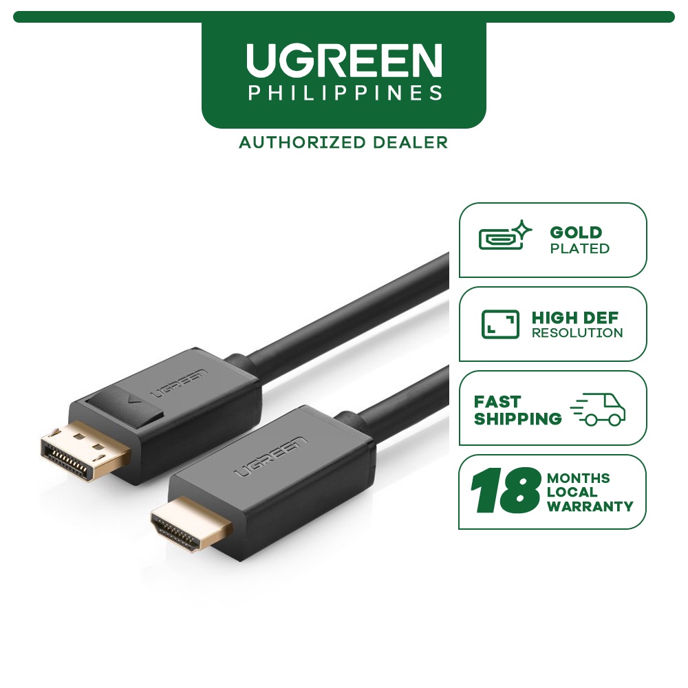 UGREEN 4K DP DisplayPort (Source) > HDMI (Display) Cable* - PH | Shopee Philippines