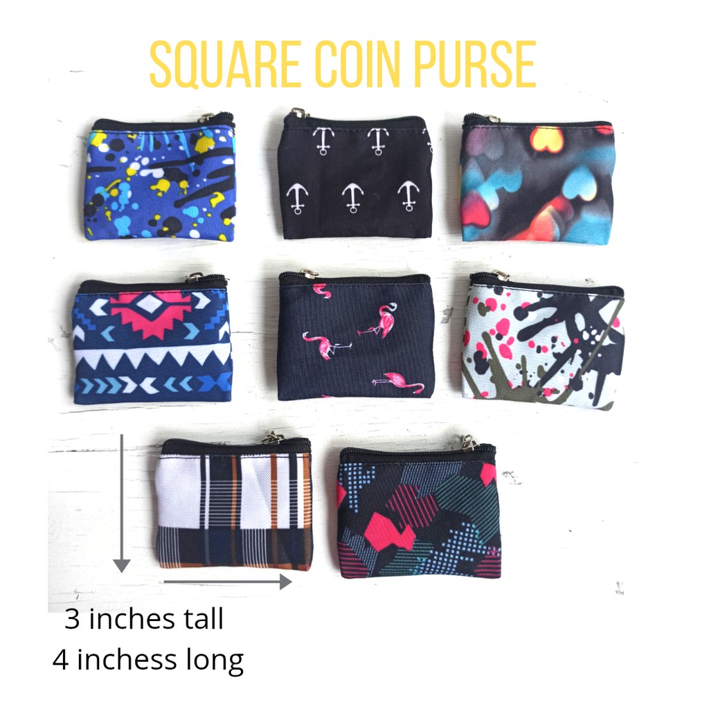 Square Coin purse-Made to order (RANDOM DESIGNS) | Shopee Philippines