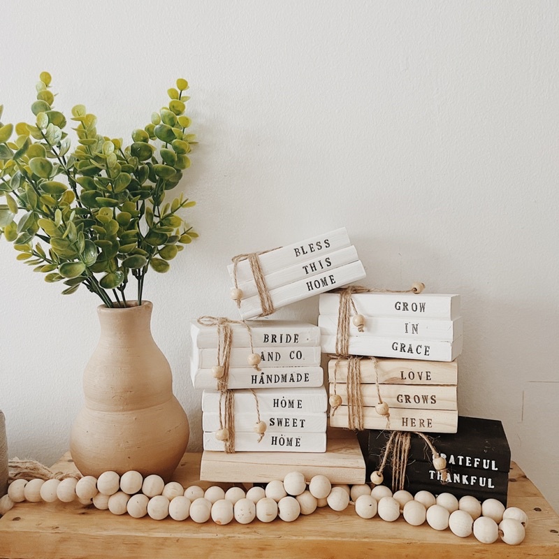 Wooden Mini Book Stack (Maggie) | Shopee Philippines