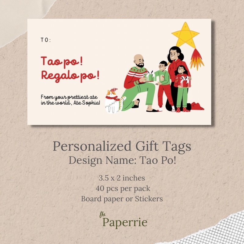 Personalized Gift Tags in TAO PO design | Shopee Philippines