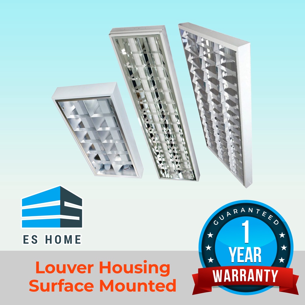 Brightex Louver Housing Surface Mount - Troffer Fixture for Ceiling ...