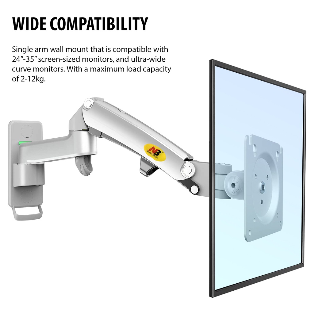 NB North Bayou F300 Gas Spring TV Monitor Wall Mount with for 24-35 ...