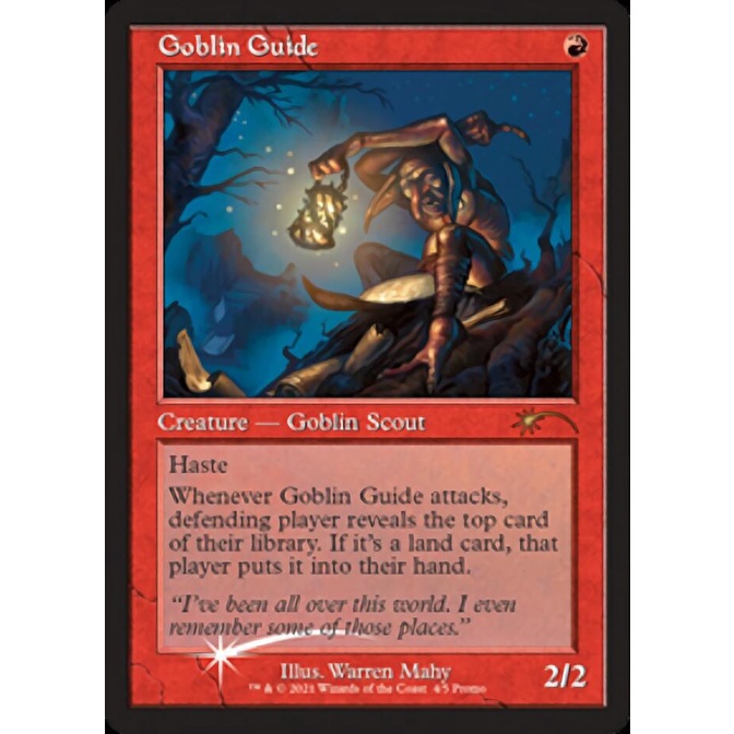 FOIL PROMO Goblin Guide RETRO FRAME Rare Red Goblin Magic the Gathering ...