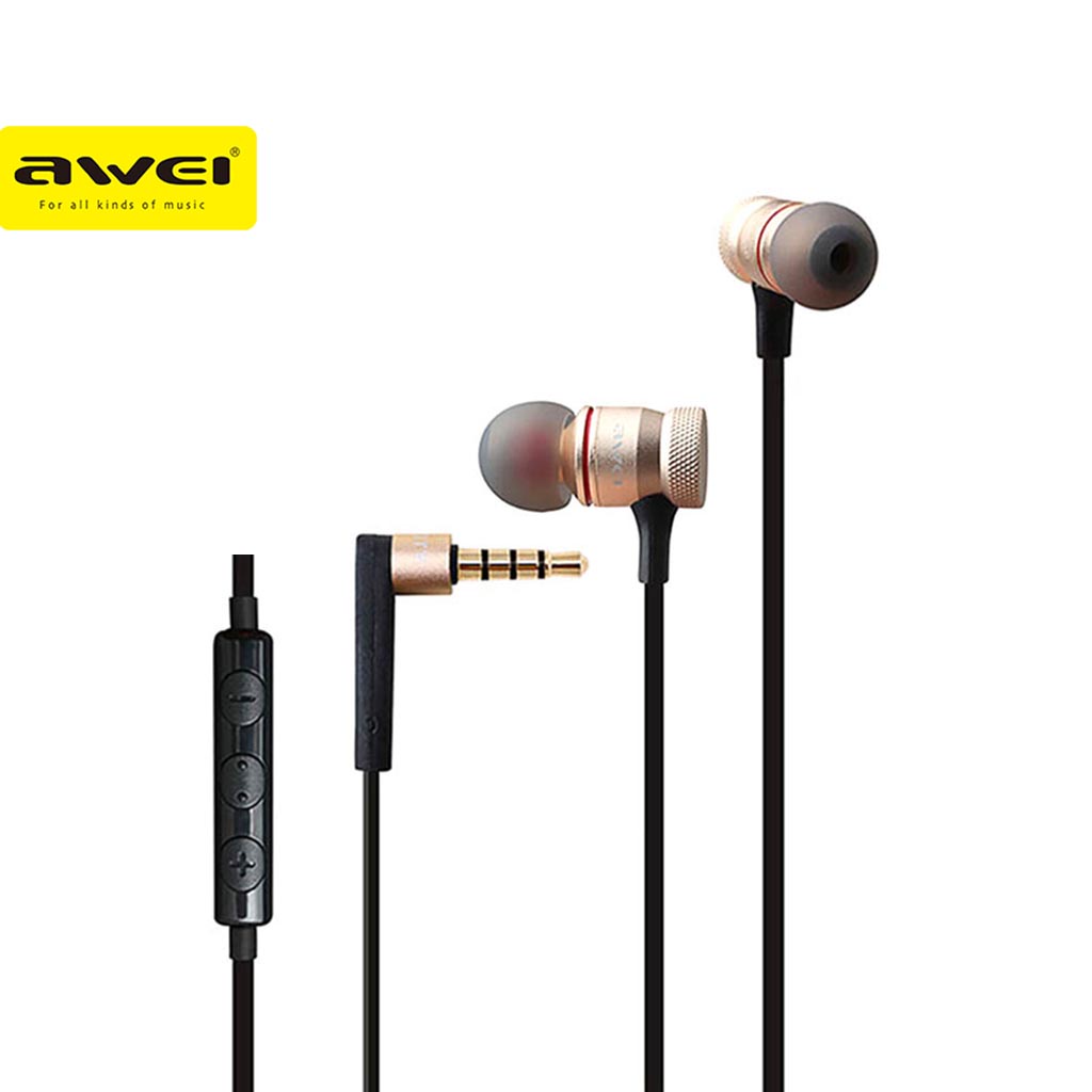 Awei ES-70TY In-Ear Earphones Earbuds Hi-Fi Headphones with Mic Headset 3.5mm Earphone Headphone ...