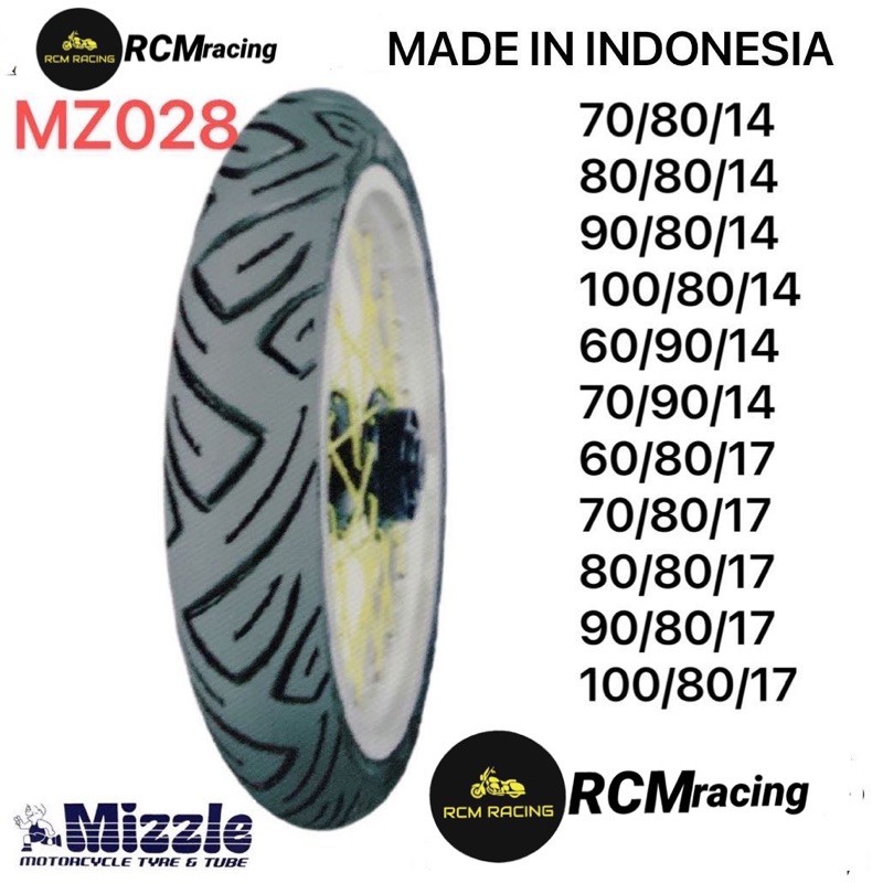 MIZZLE MZ028 T/T MOTORCYCLE TIRE GULONG | Shopee Philippines
