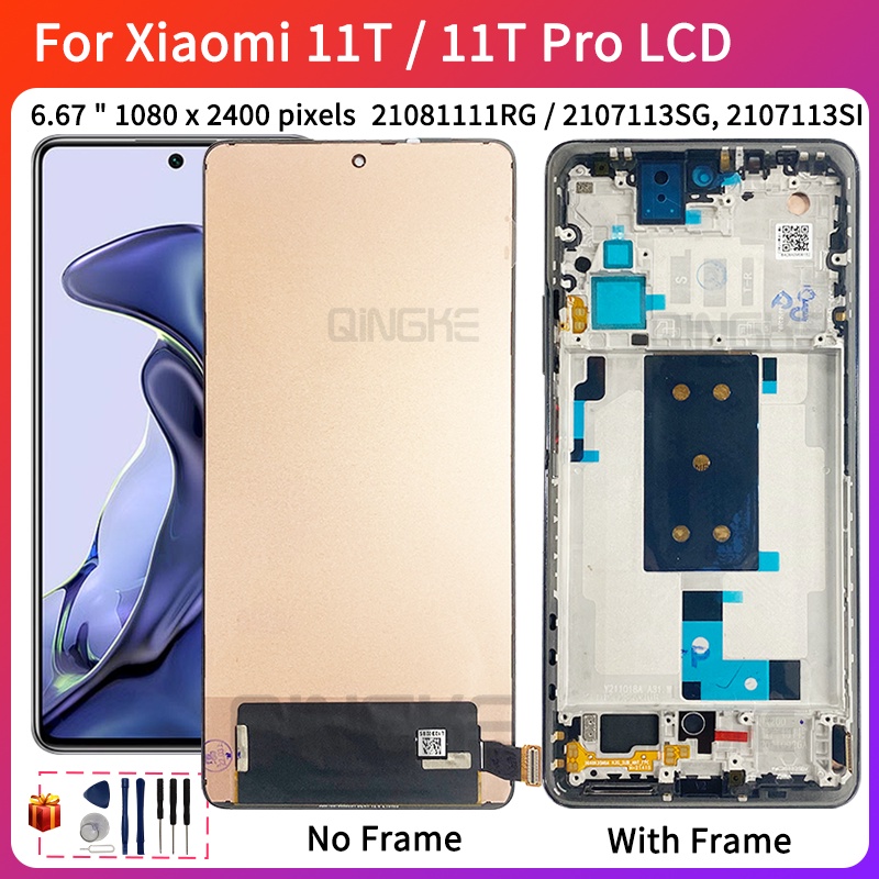 For Xiaomi Mi 11T 11T Pro LCD Front Frame Housing Middle Frame Bezel ...